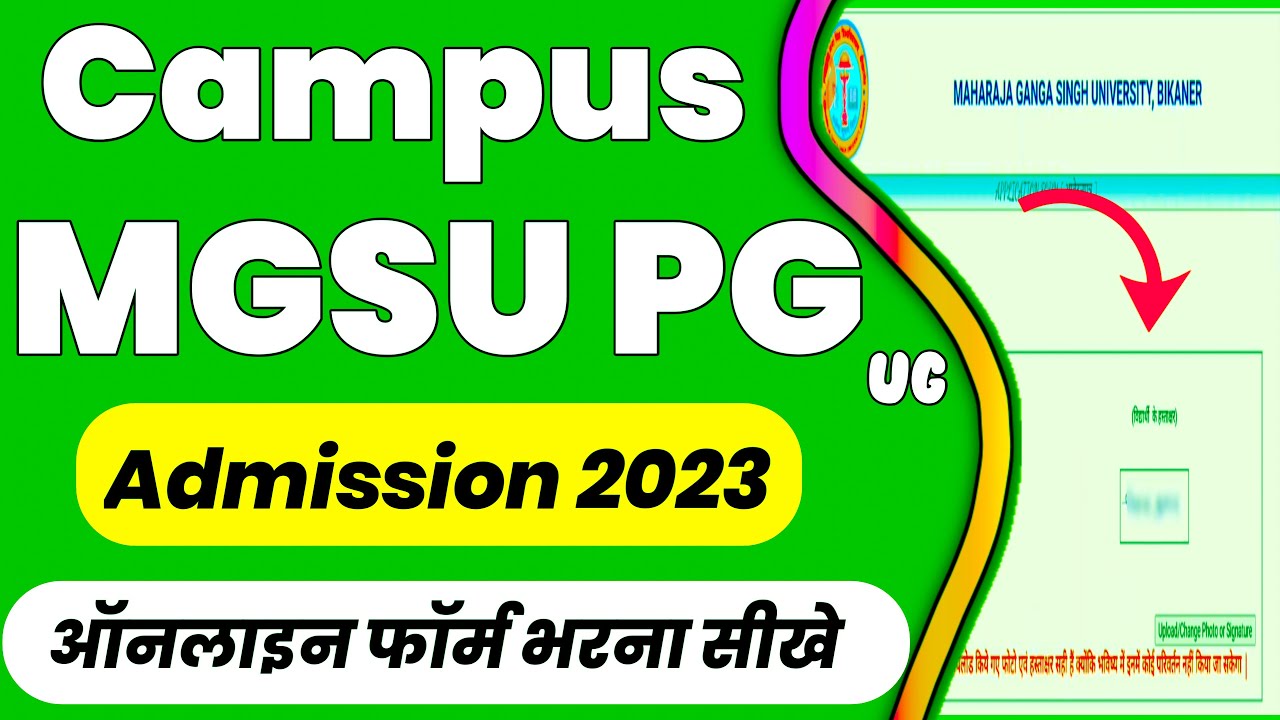 MGSU UG/PG Admission 2023 Online apply | Mgsu Admission Form kaise ...