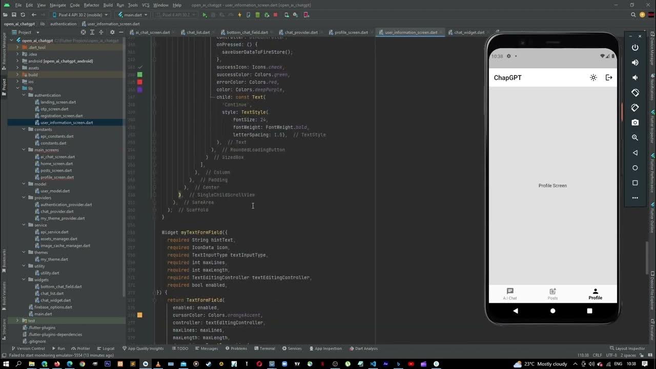 45 Flutter, Firebase and ChatGPT: Dall-E Image Sharing App - Text to Speech package part 1 - YouTube