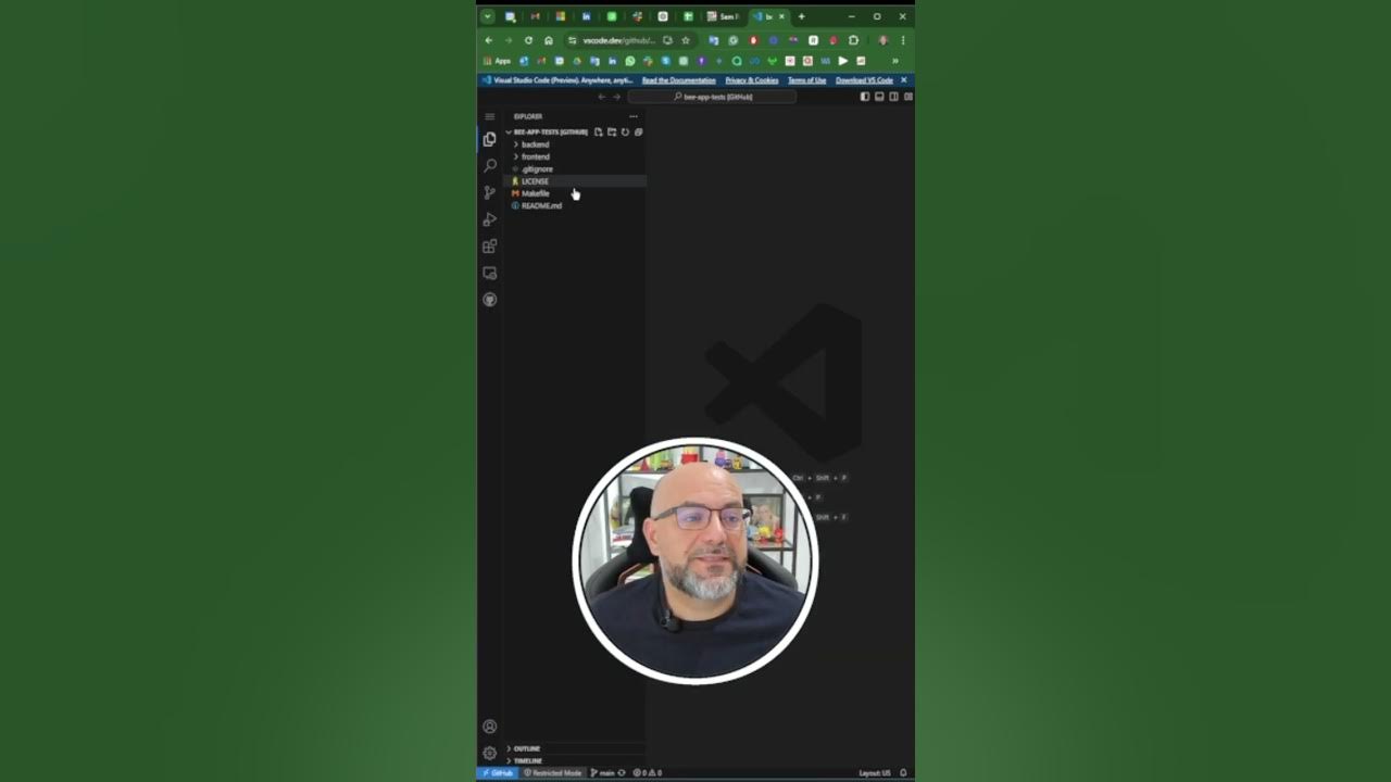 Como abrir um projeto do GitHub diretamente do VS Code Online. - YouTube