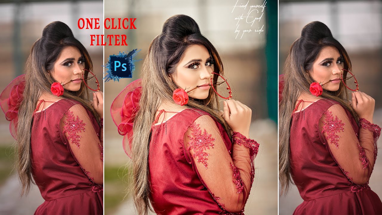 Photo Editing tutorial One Click | Funky Filter | New Trick | Photoshop ...