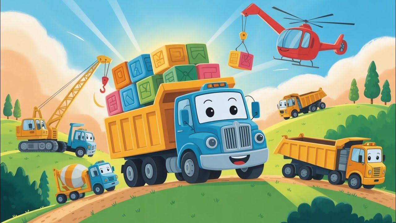 Truck and Crane Car Adventure | Fun Cartoon Video for Kids" - YouTube