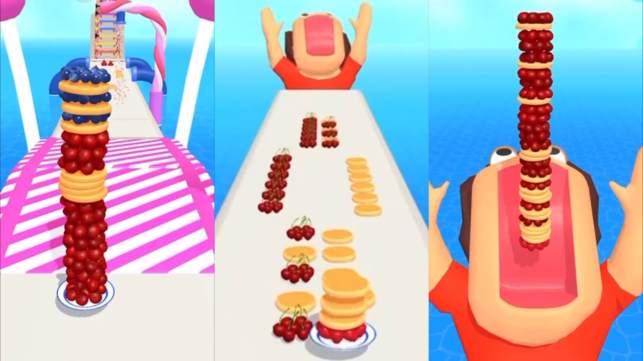 Pancake runner all levels-gameplay walkthrough - YouTube