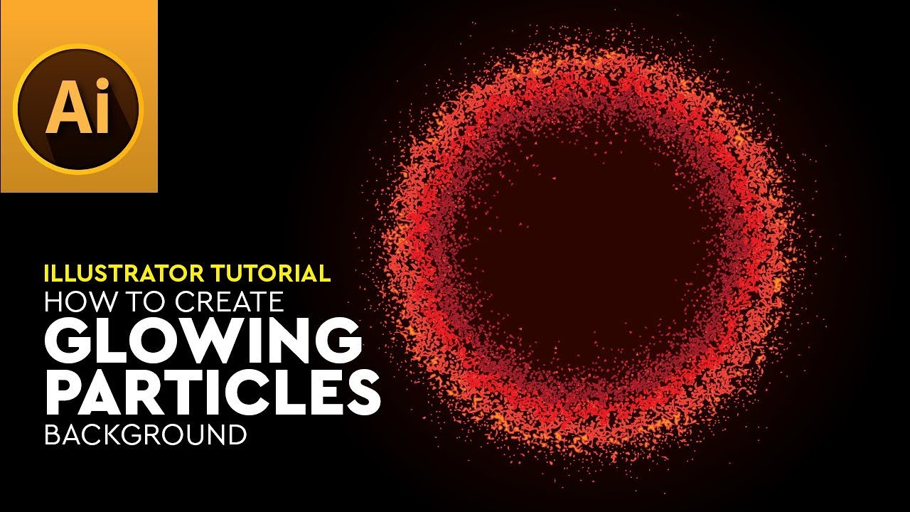 Glowing Particles Vector Background – Illustrator Tutorial - YouTube
