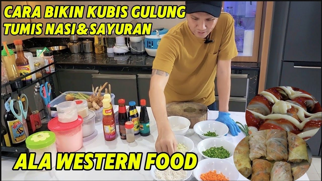 CARA BIKIN KUBIS GULUNG TUMIS NASI & SAYURAN‼️ALA WESTERN FOOD - YouTube