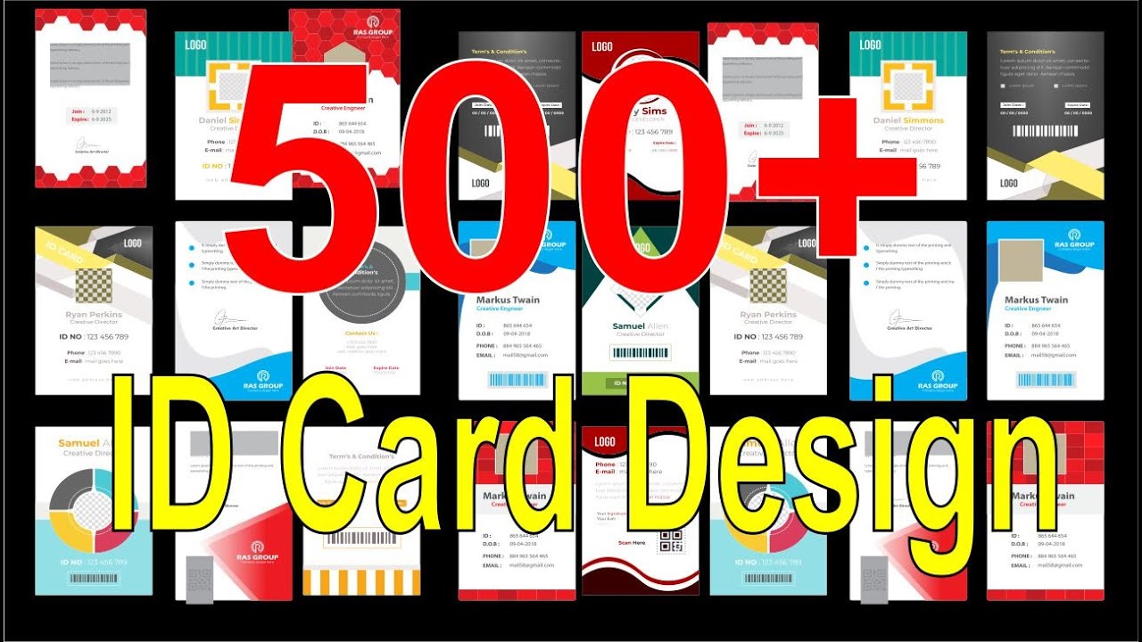 500+ ID Card Designs for Free | CorelDraw Tutorial - YouTube