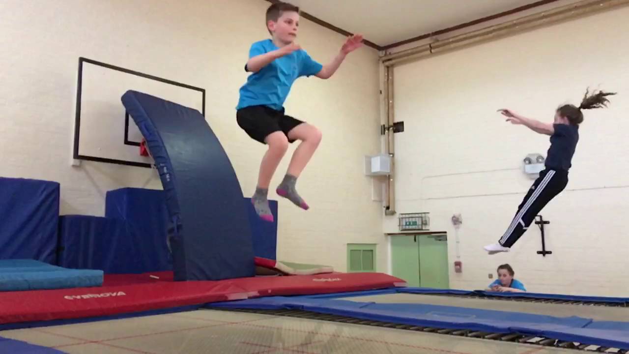 Owen Trampolining - Front Somersault - YouTube