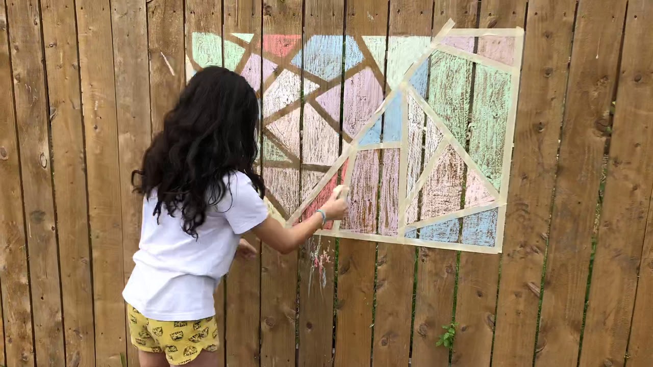 DIY chalk fence fun - YouTube
