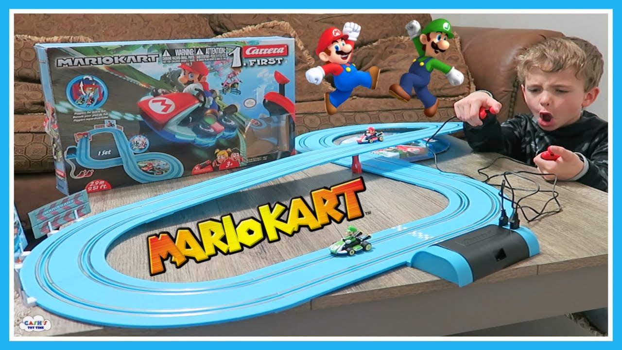 MARIOKART Electronic Race Track With Mario & Luigi!!! - YouTube