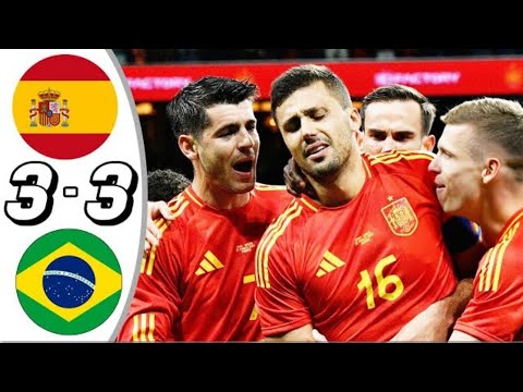 Brazil vs Spain 3-3 all gols and highlight - 2024 - YouTube