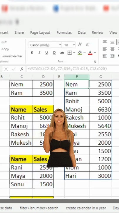 Combine Multiple Tables in One Tables in Excel 💯 Excel Tips | Excel Tricks#shorts #exceltutorial ...