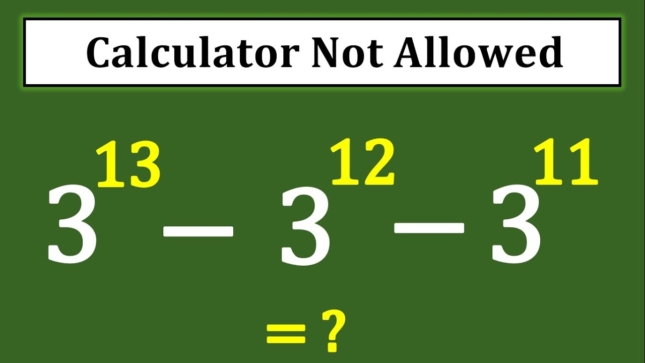 A Very Nice Olympiad Maths Question | Calculator Not Allowed | Can You ...