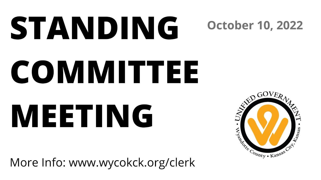 10/10/2022 - Standing Committee Meeting - YouTube