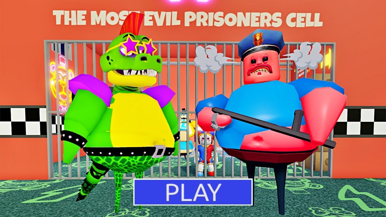 FNAF SECURITY BREACH GATOR BARRY'S PRISON RUN! Scary OBBY Walkthrough ...