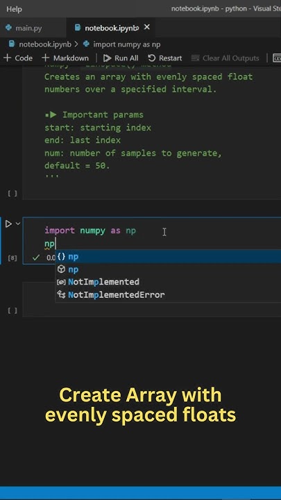 Create Evenly Spaced Array With Numpy Linspace Method Coding Programming Numpy Youtube