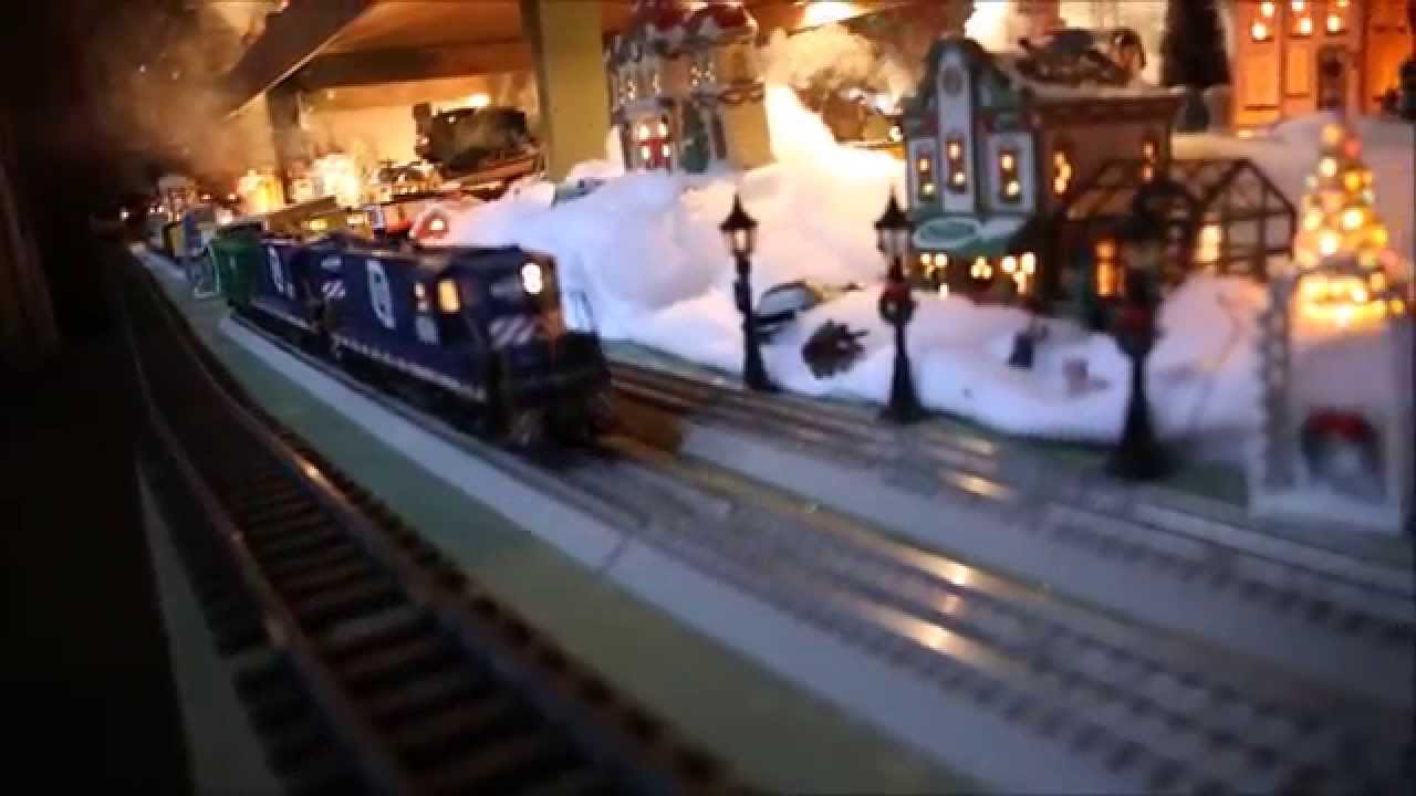 My Dad has 31 model trains in the garage for Christmas - YouTube