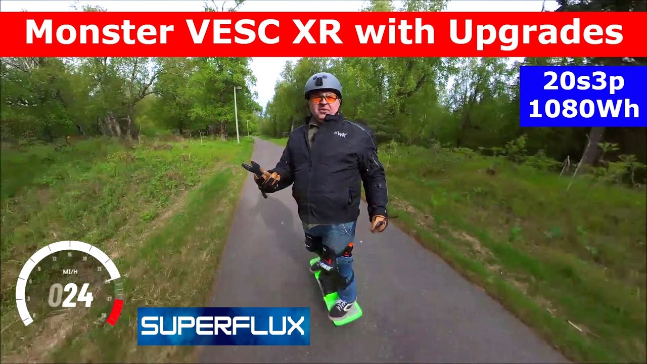 Enjoying My Monster VESC XR One Wheel with some upgrades - YouTube