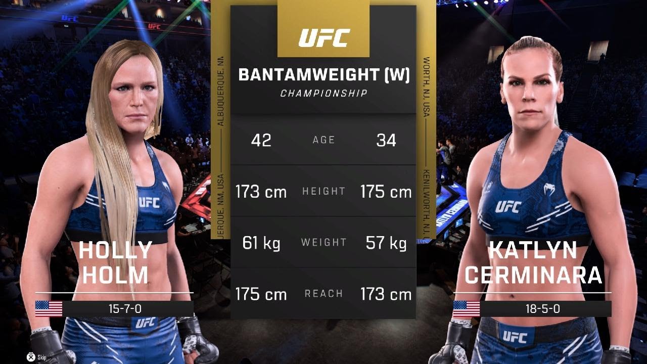 4K EPIC Showdown: UFC 5 Holly Holm vs Katlyn Cerminara FIGHT of the ...