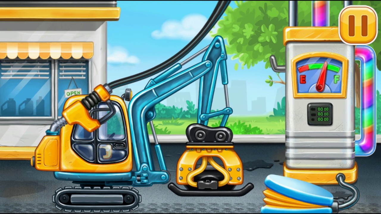 Мультики про машинки. Строительные машины: Тромбователь. Развивающий ...