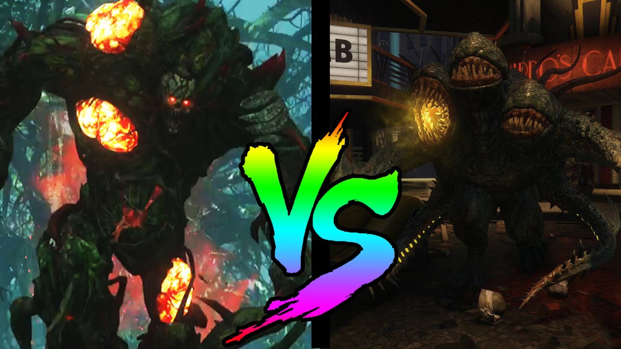 Zetsubou No Shima Thrasher VS Shadows of Evil Margwa! "Zombie Boss Showdown #2" Black Ops 3 ...