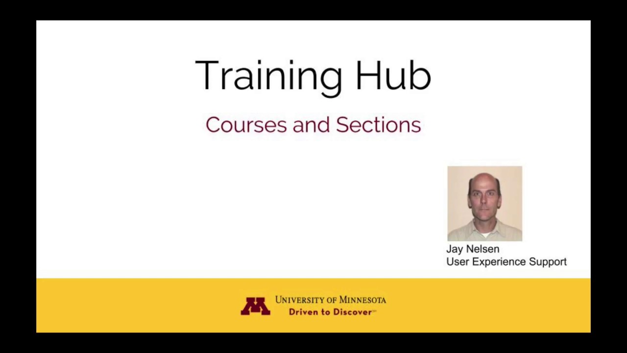 Training Hub: Overview of Courses and Sections MicroLearning - YouTube
