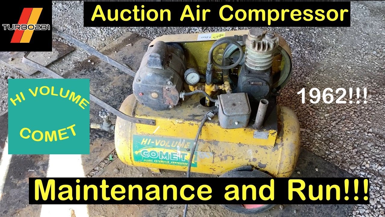 1962 COMET Hi-Volume Air Compressor Walk Through and Startup - a Sweet ...