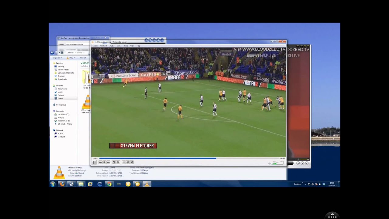 How to record live tv using SopCast - YouTube