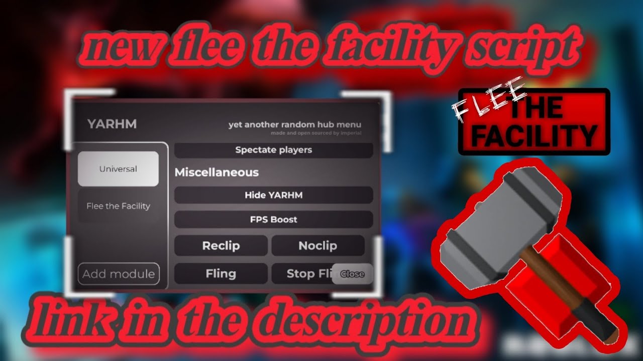 new flee the facility script (YARHM) |• link in the description - YouTube