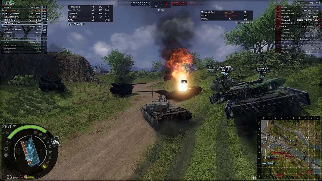 Armored Warfare - Challenger 1 Falcon - 9.000 dmg - 5kill (pvp) - YouTube