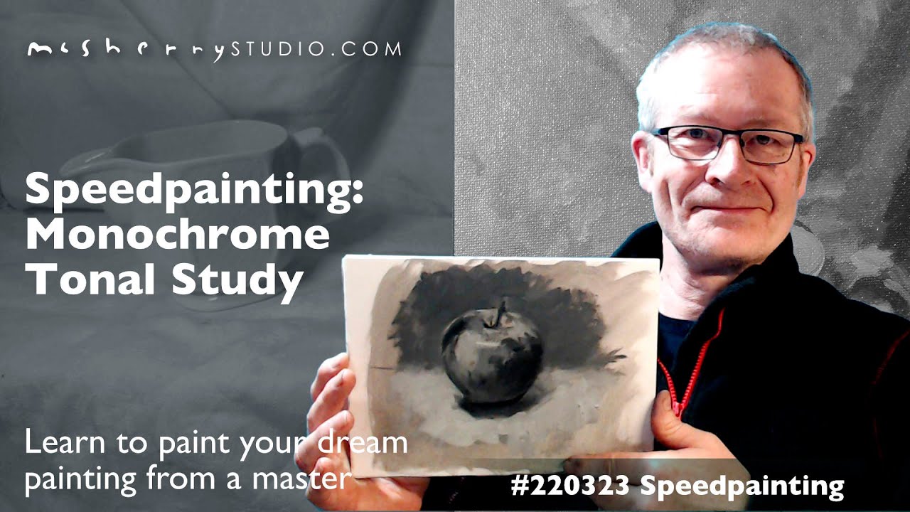 Speedpainting a Monochrome Study - YouTube