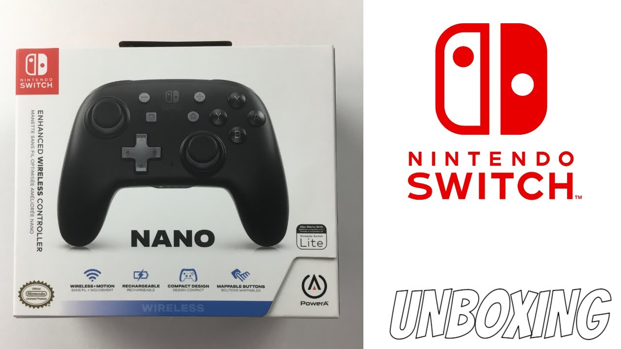 NANO POWER A NINTENDO SWITCH CONTROLLER UNBOXING - YouTube