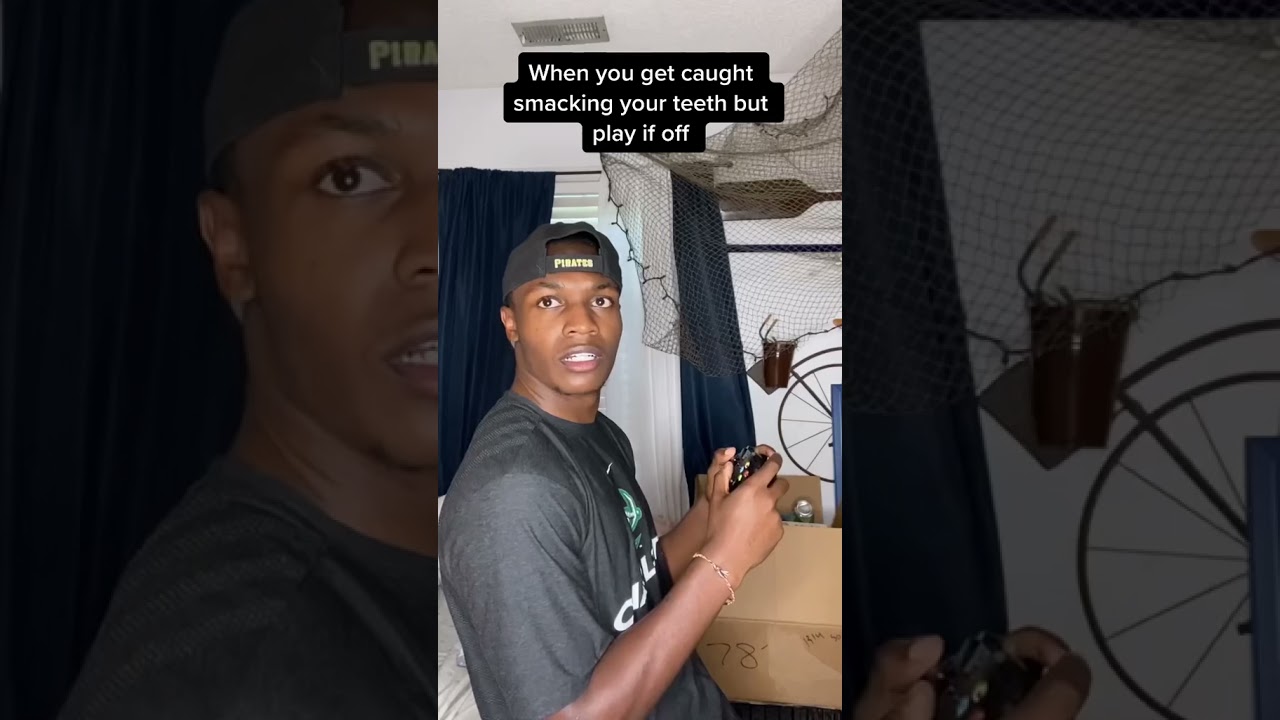 When you get caught smacking your teeth - YouTube