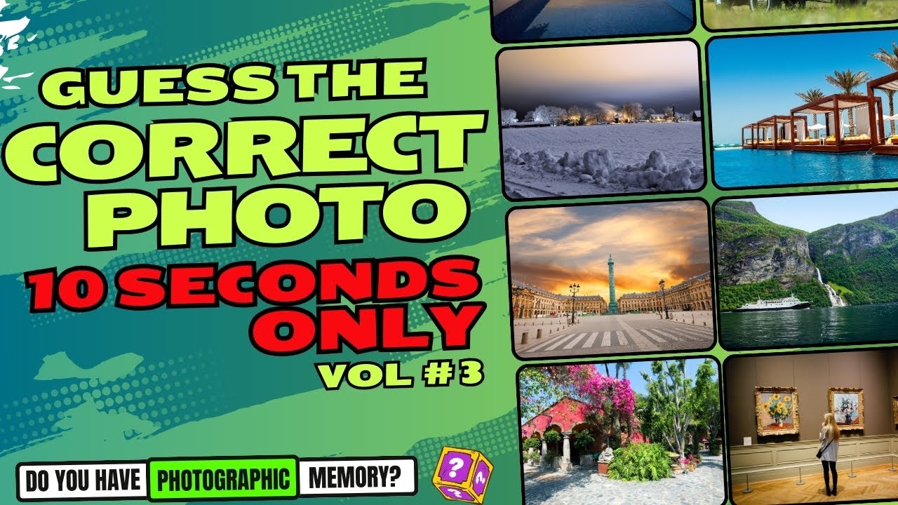 Brain Test Challenge! Test Your Photographic Memory! Vacation ...