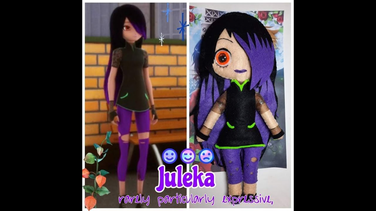 Juleka Couffaine💜Felt doll Akumatized as Reflekta [ Miraculous🐞Lady bug ...