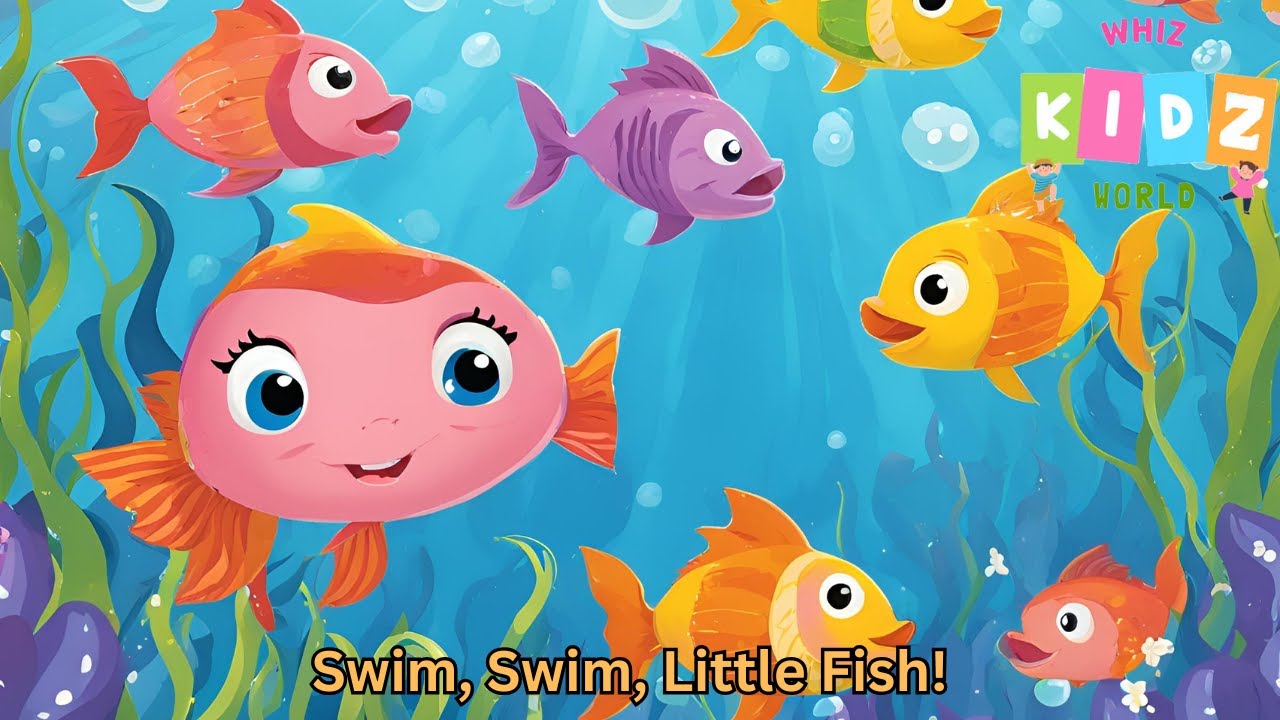 Swim, Swim, Little Fish! | Fun Kids Song and Nursery Rhyme for Learning ...