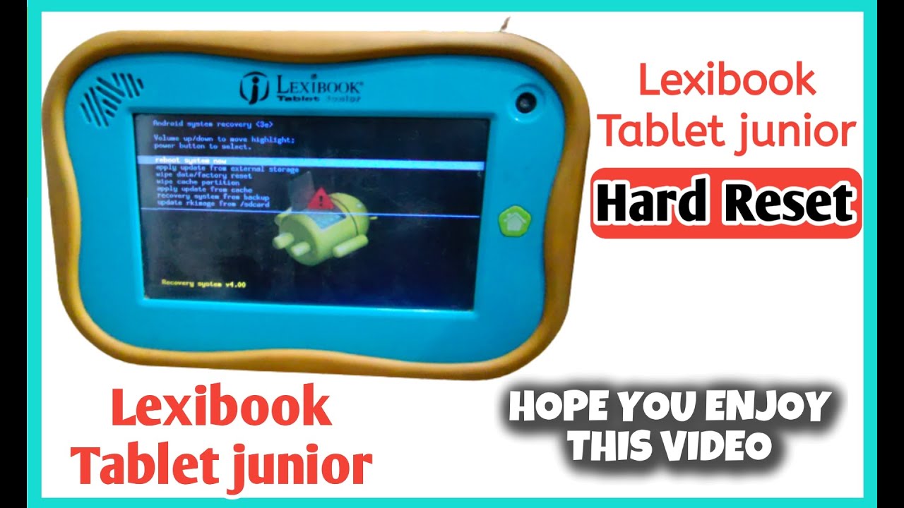 Lexibook junior tablet hard reset | Zabieee Tech - YouTube