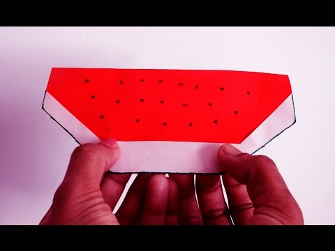 How to make an easy Origami Watermelon ~ Tutorial ~ Instructions ...
