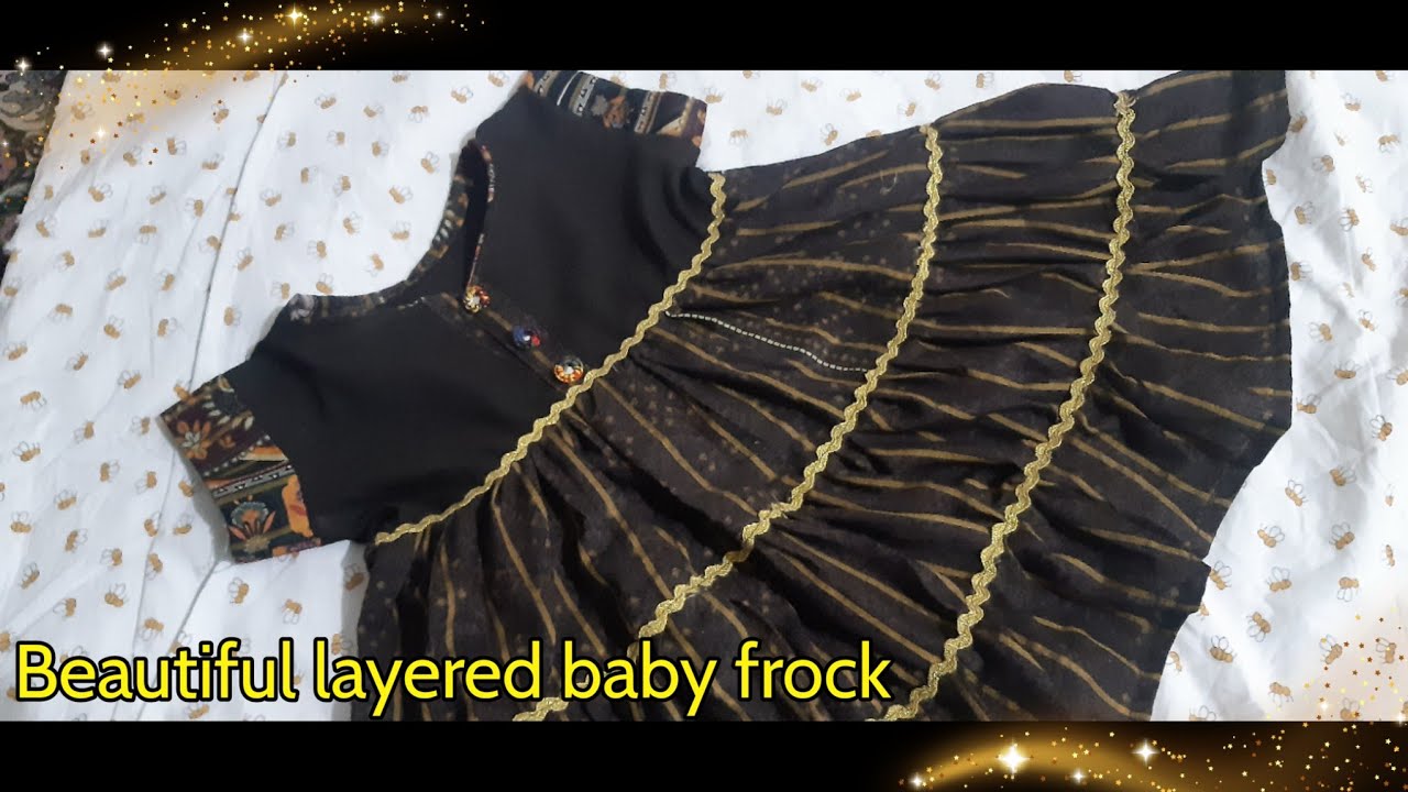 Beautiful layered frock for 3 year girls - YouTube