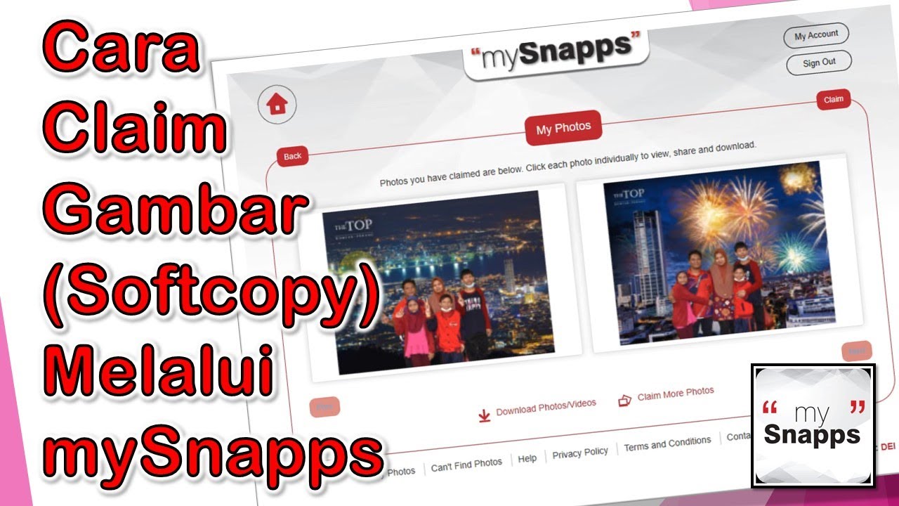 Cara Claim Gambar Softcopy Melalui mySnapps I Photo Claim Card - YouTube