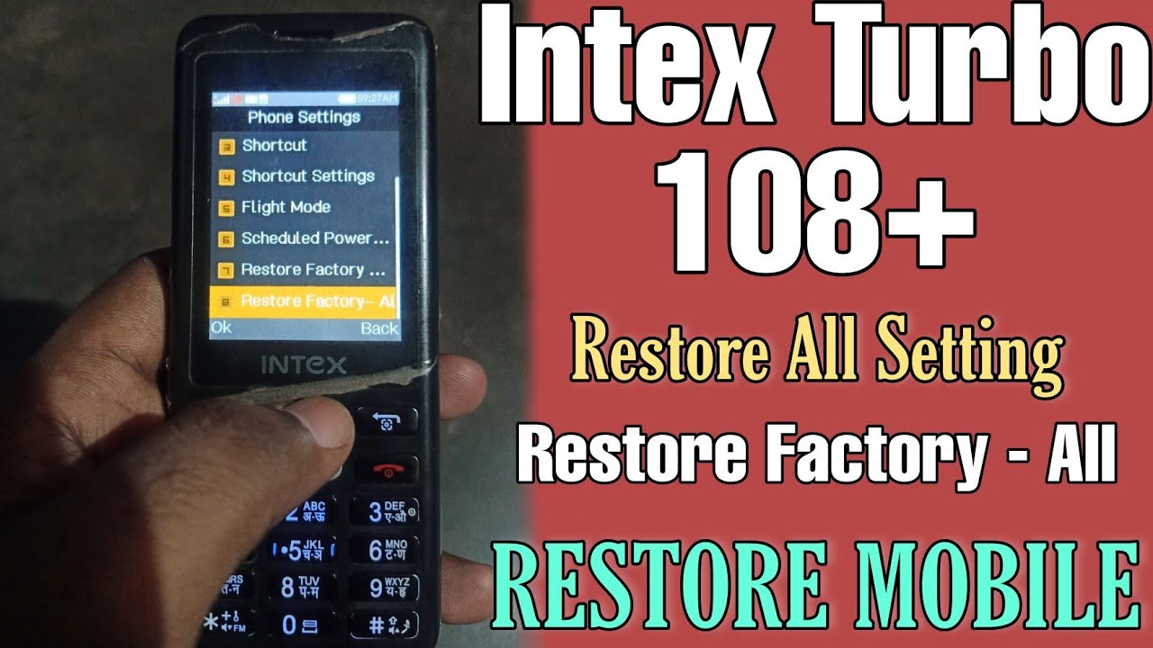 How To Format Keypad Phone - Intex Turbo 108+ Format Kaise Kare Mobile ...