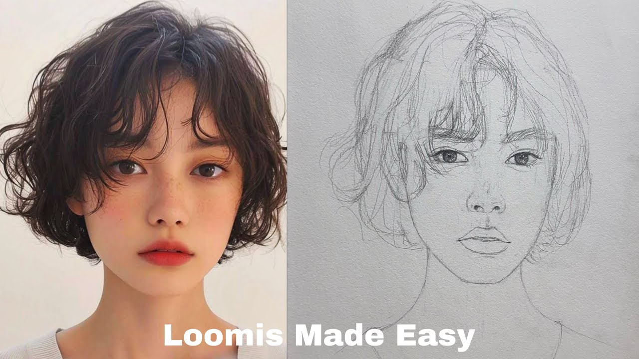 how to draw face with loomis method - YouTube