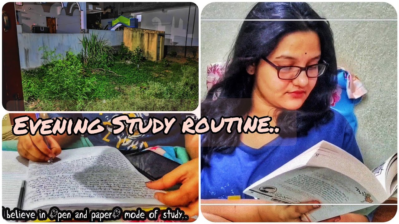 Evening Study routine of an English Literature student, Making notes ...