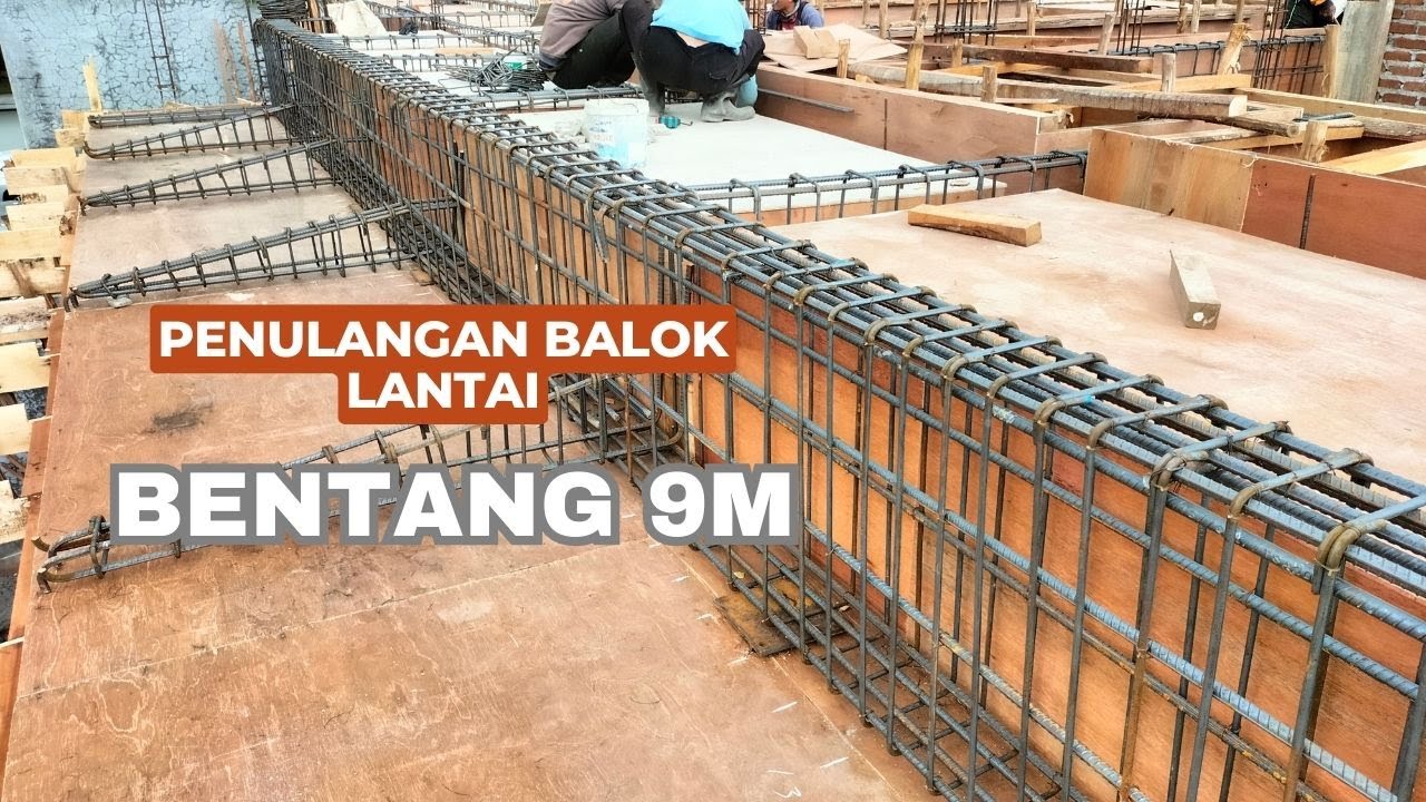 Cara Membuat Balok Gantung Bentang 9m - YouTube