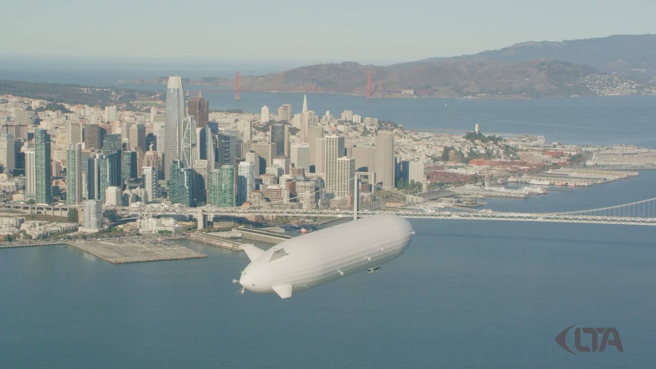 'Pathfinder 1' airship over San Francisco Tuesday - YouTube