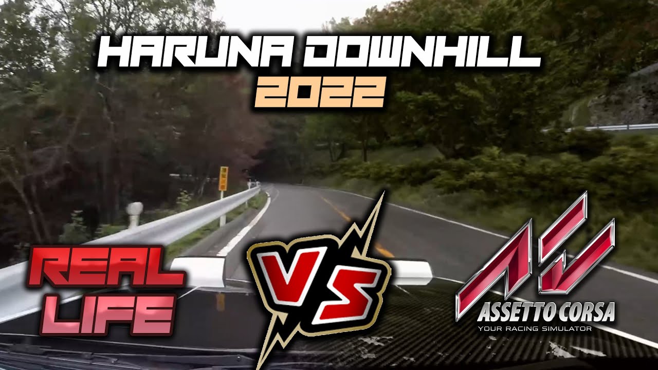 Assetto Corsa realistic Haruna / Akina Pass - Real life comparison ...
