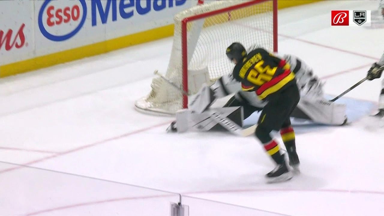 Cam Talbot makes a pad save in tight on Ilya Mikheyev. - YouTube