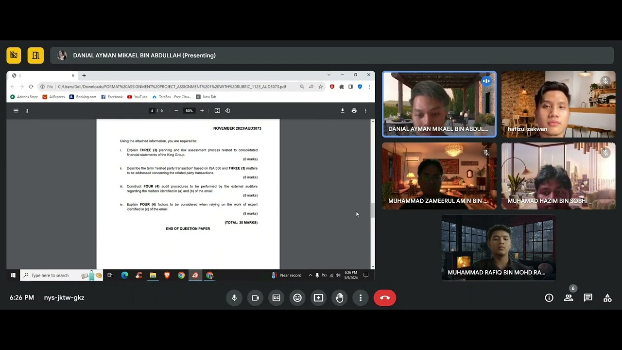 ASSIGNMENT 1 AUD3073 SECTION 2 (GROUP 2) - YouTube