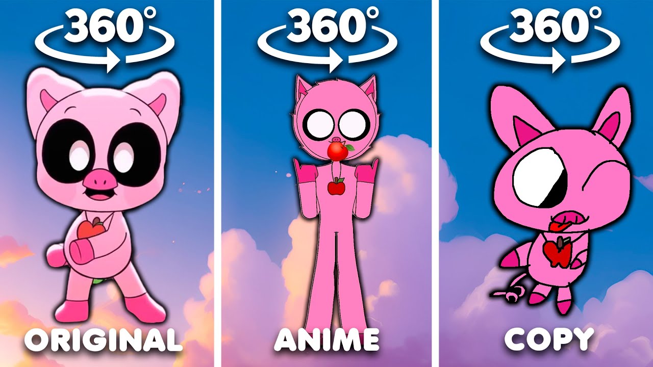 360° VR Smiling Critters POKEDANCE Original vs Anime - YouTube