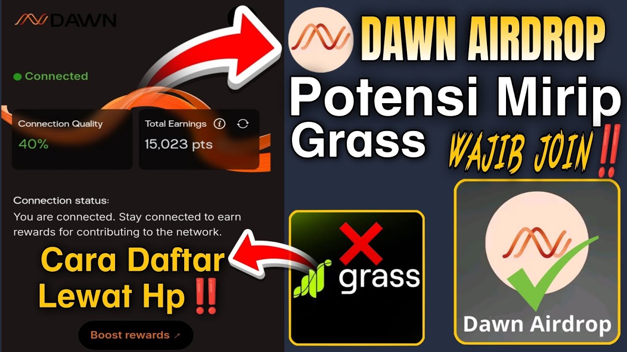 Dawn Airdrop Telat Garap Grass Wajib Garap Airdrop Ini||Cara Daftar ...