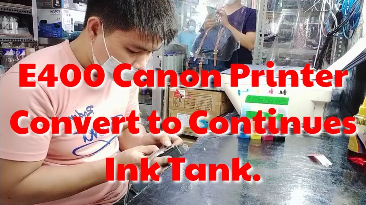 E400 Canon Printer Convert to Continues ink tank. - YouTube