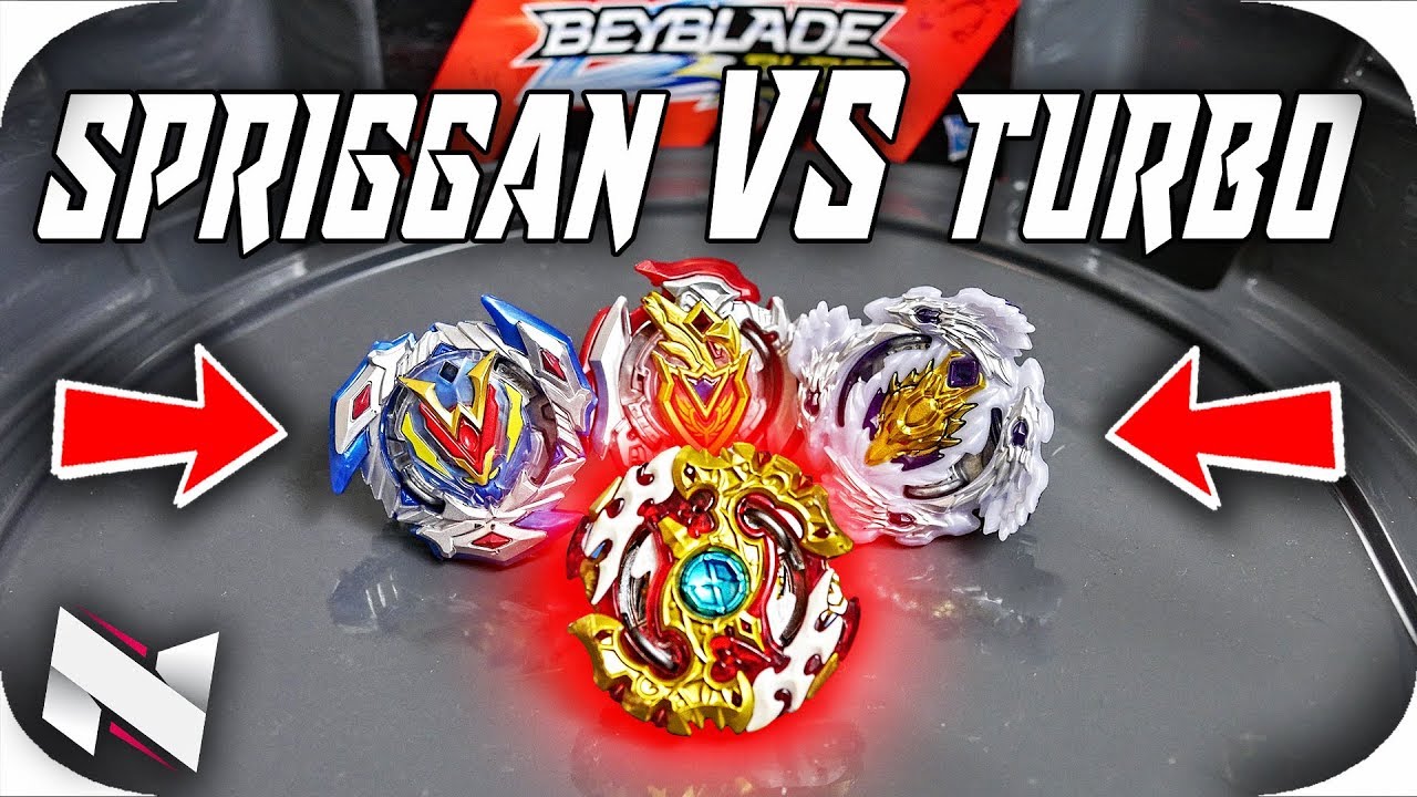 SPRIGGAN REQUIEM VS Beyblade Burst Turbo!! Rail Rush BATTLE ...